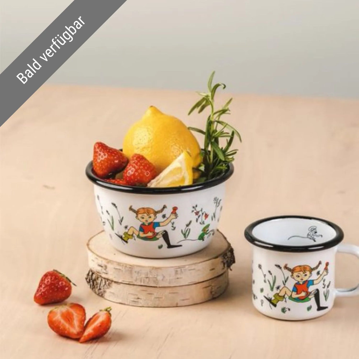 Muurla Schüssel Emaille "Pippi Langstrumpf & Herr Nilsson" 300 ml ...