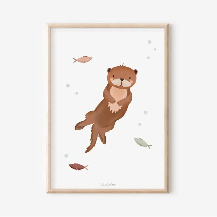 Tilda & Theo Poster "Otter" A4 – Anna & Ole